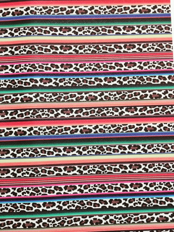 Animals and Gradient Rainbow Color Faux Leather Sheets Striped - Etsy