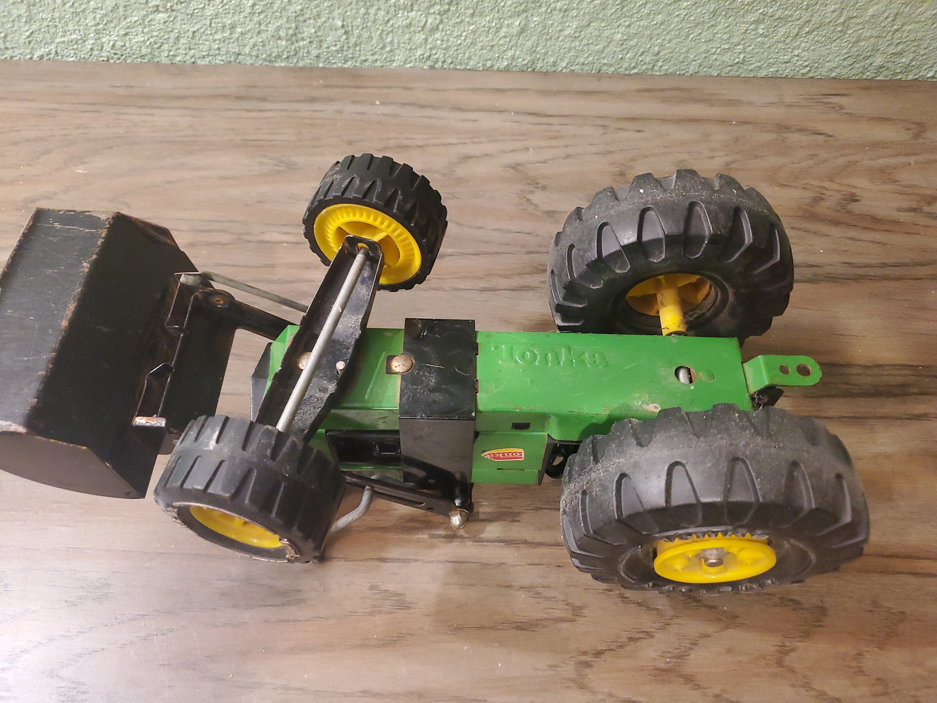Vintage Tonka 1970s Green Tractor With Front Loader - Etsy