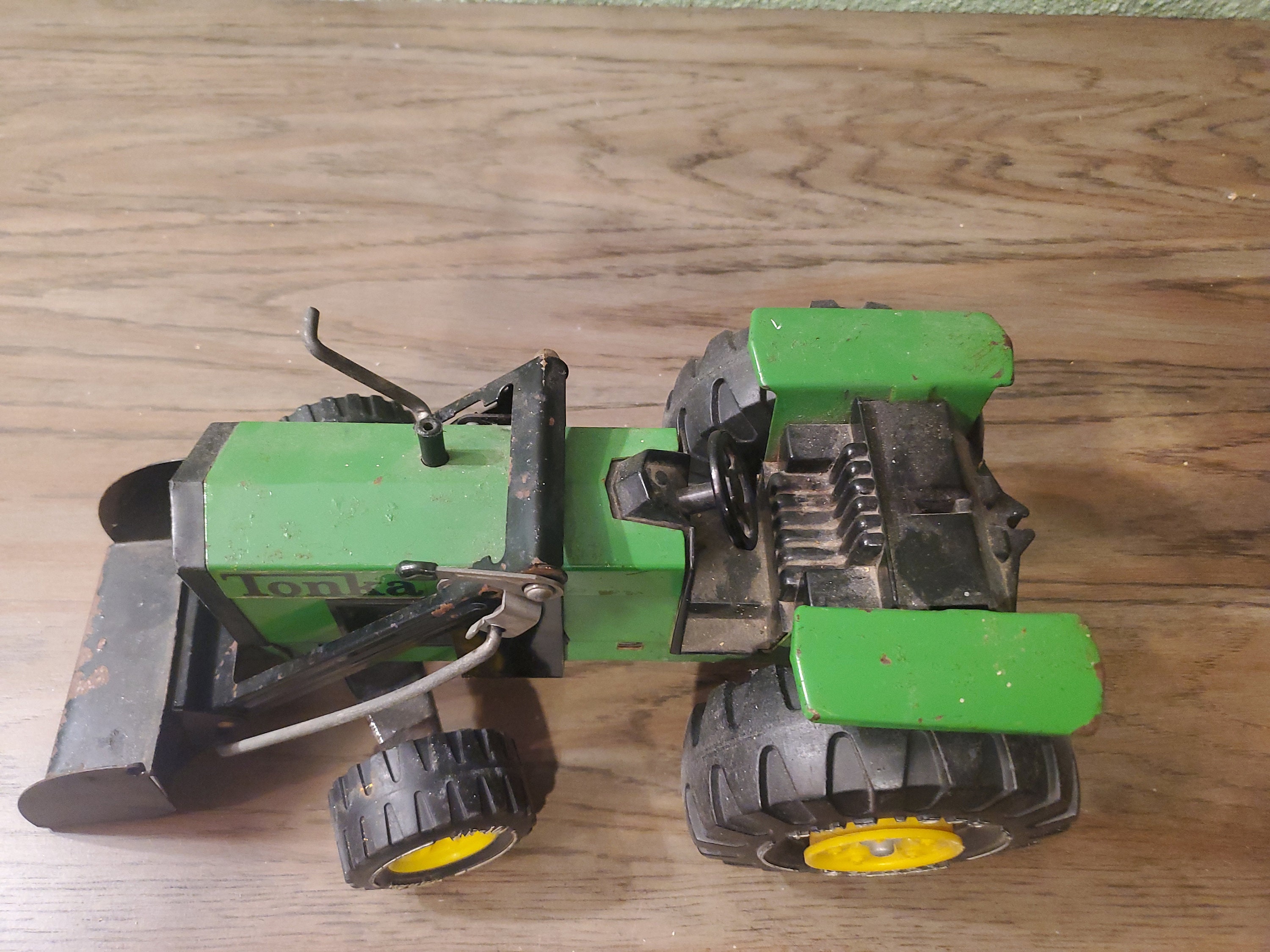 Vintage Tonka 1970s Green Tractor With Front Loader - Etsy