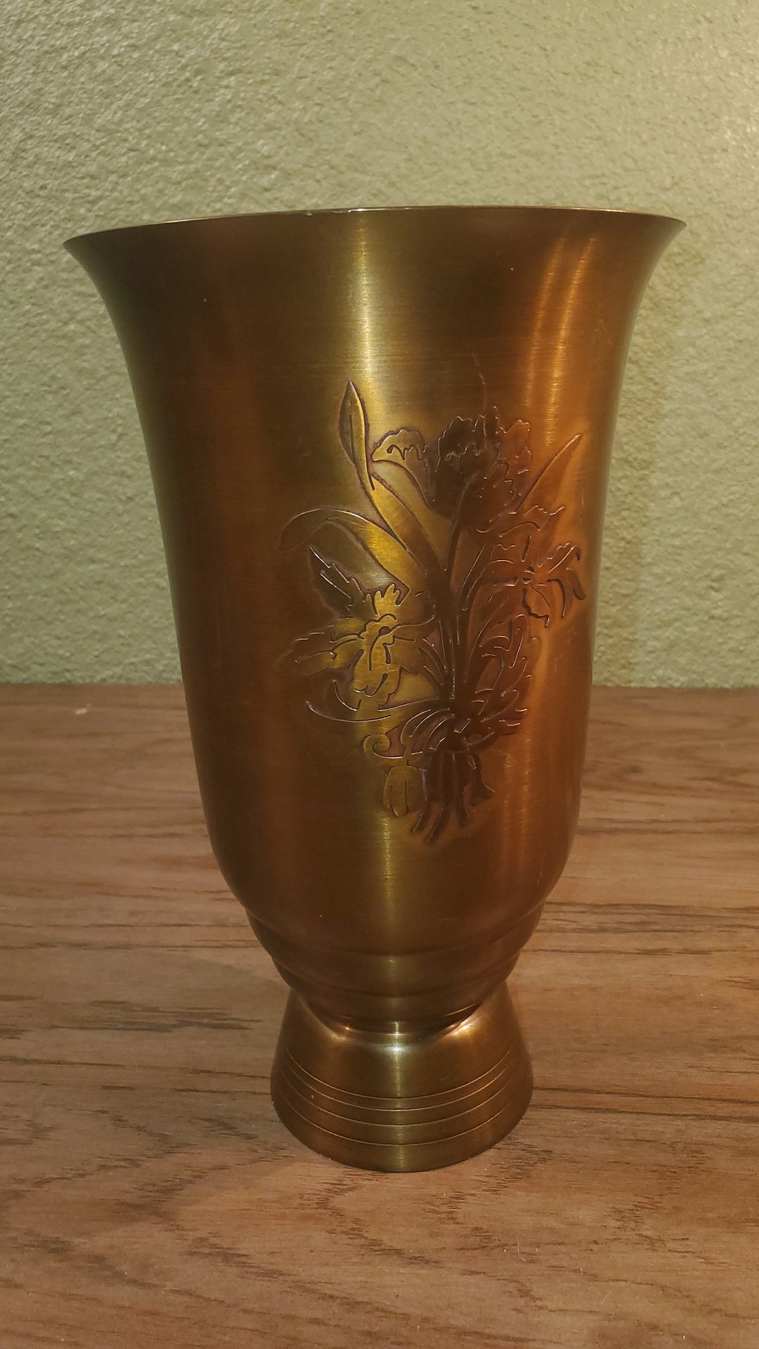 Silvercrest Bronze Vase 1033 10.25 Tall - Etsy