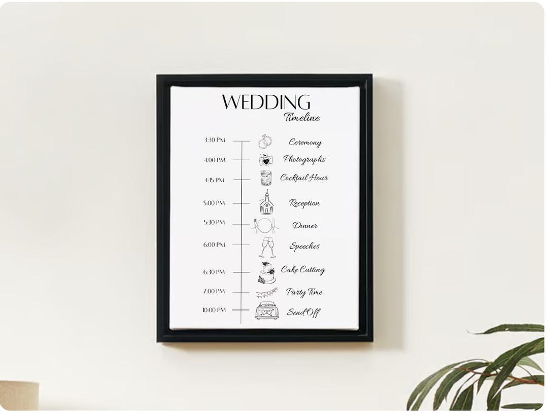 Wedding Timeline Sign Template - Etsy