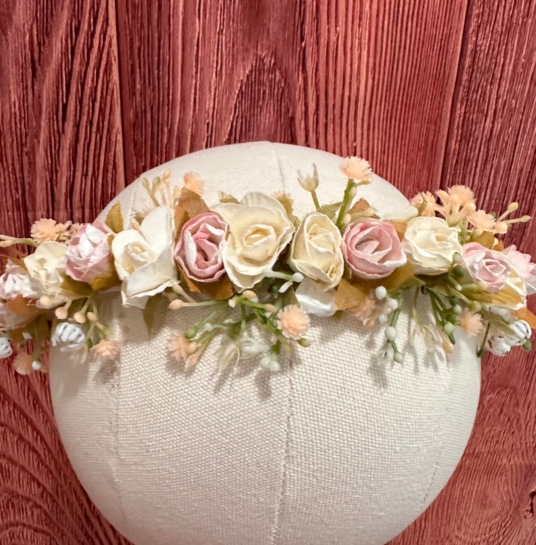 Pink & Ivory Greenery Headband Summer Spring Easter Elegant Trendy ...