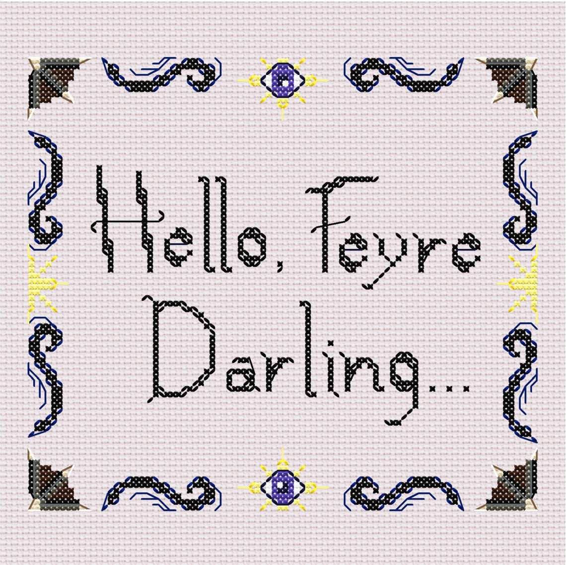 ACOTAR Rhysand Cross Stitch Pattern *PDF* - Etsy