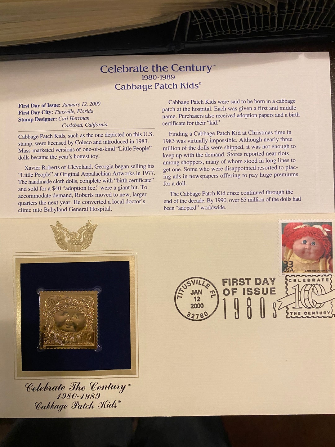 Cabbage Patch Kids Collectible Stamp - Etsy