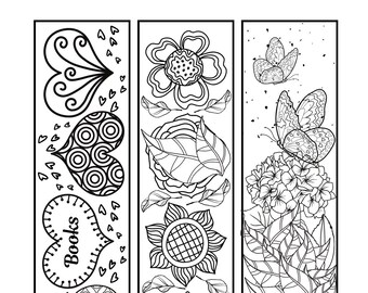 Color-your-own Bookmarks - Etsy
