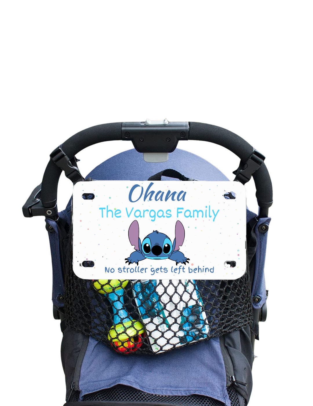 Disney Stroller Tag, License Plate, Lilo & Stitch, Ohana, Wheelchair ...