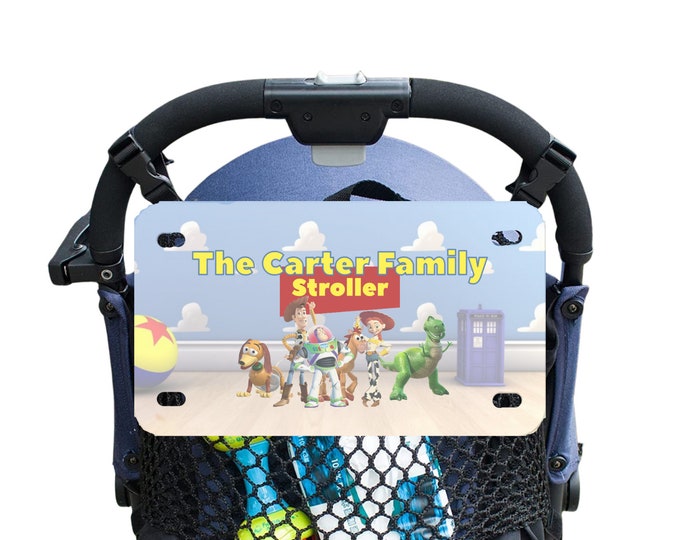 Disney Stroller Tag, License Plate, Pixar, Toy Story, Woody, Buzz ...