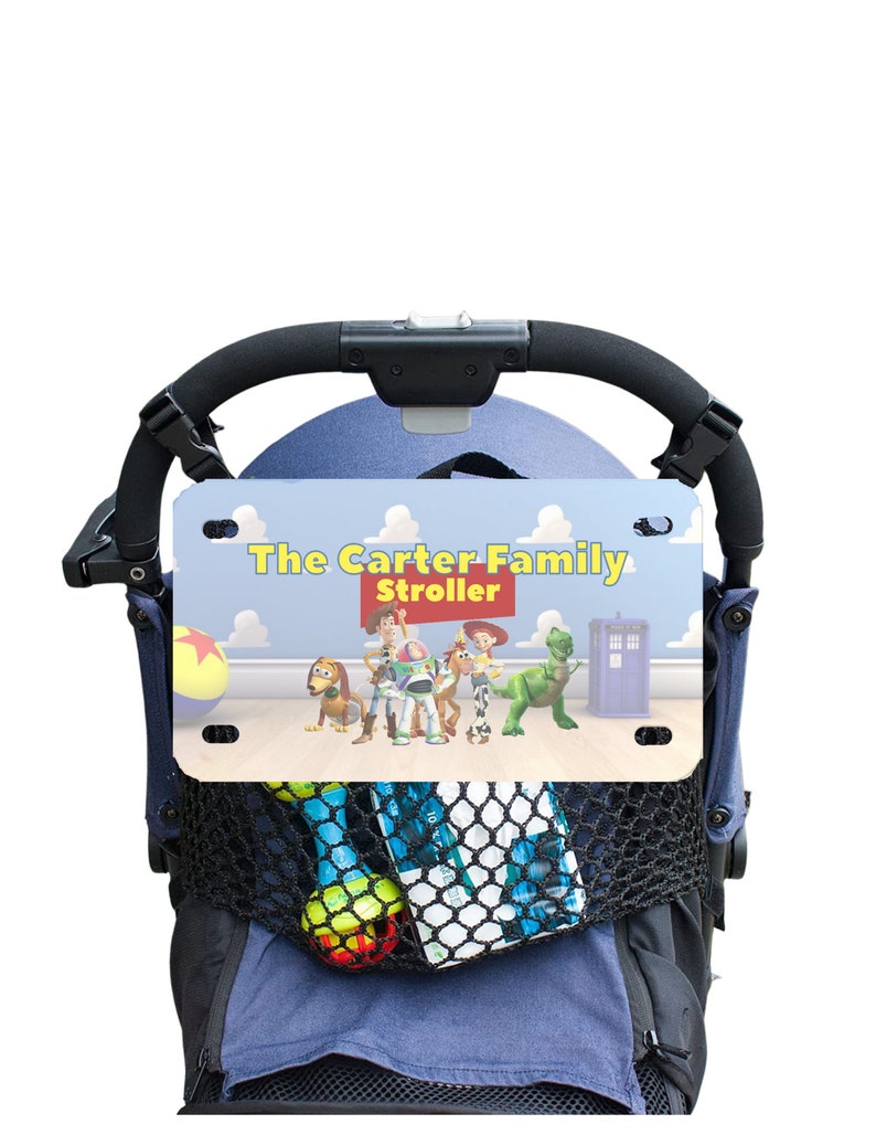 Disney Stroller Tag, License Plate, Pixar, Toy Story, Woody, Buzz ...