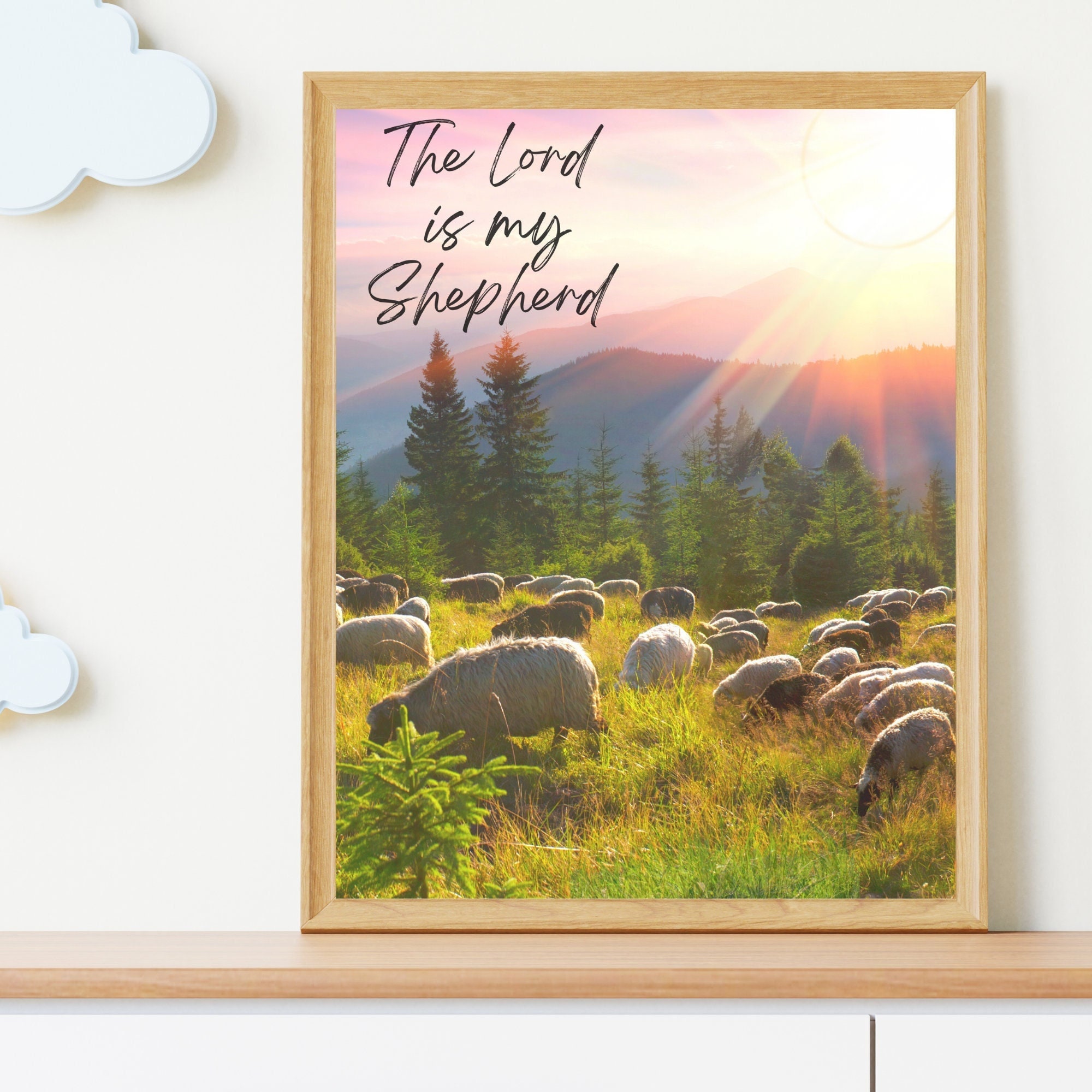 Printable "the Lord is My Shepherd" Wall Art Photo (DIGITAL DOWNLOAD ...