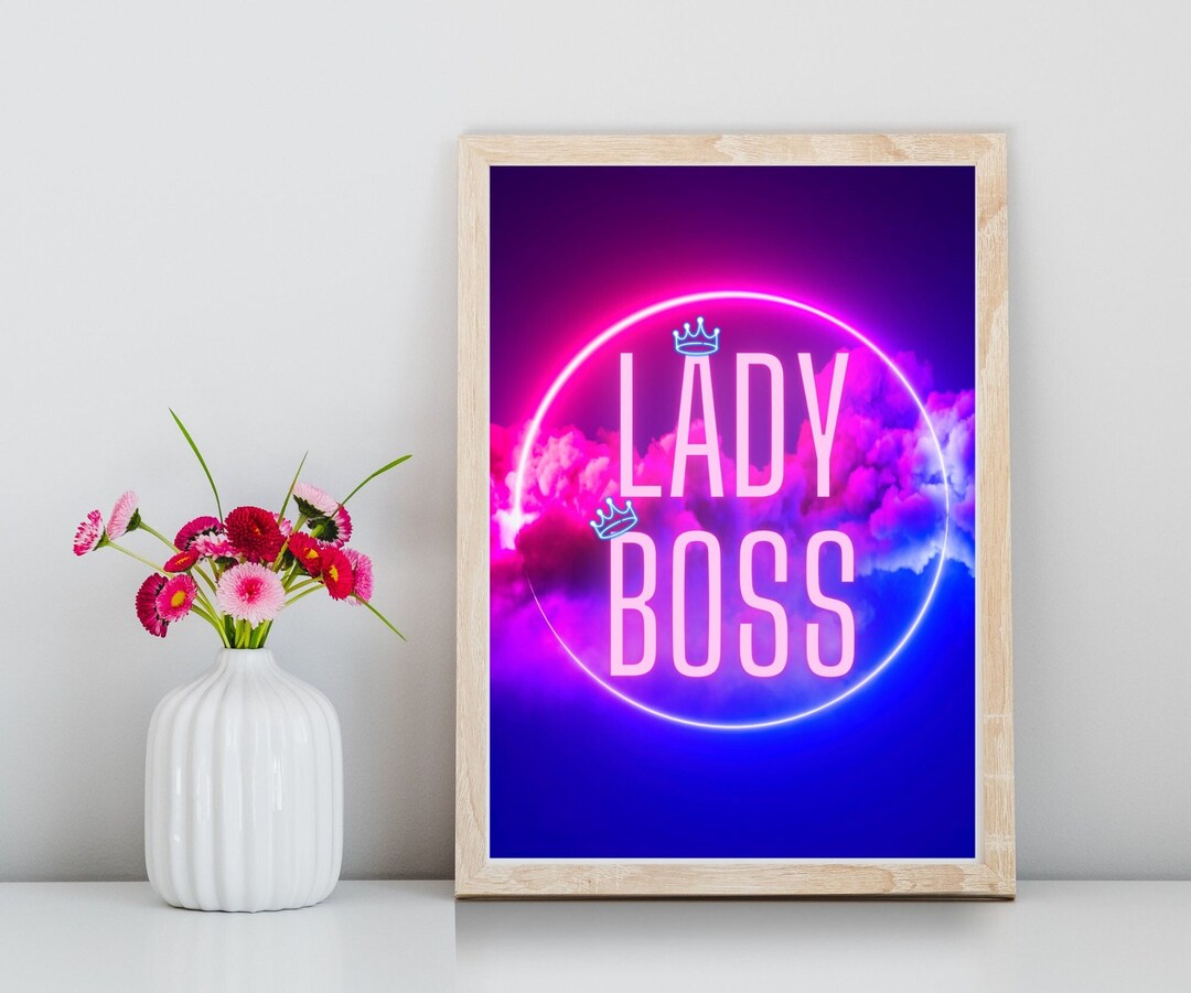 Printable "lady Boss" Wall Art for Women's Office / Business (DIGITAL ...