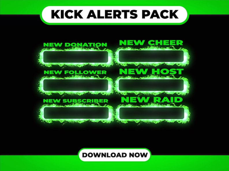 Neon Animated Stream Alerts | Twitch and Kick Alerts Pack | OBS Stream ...