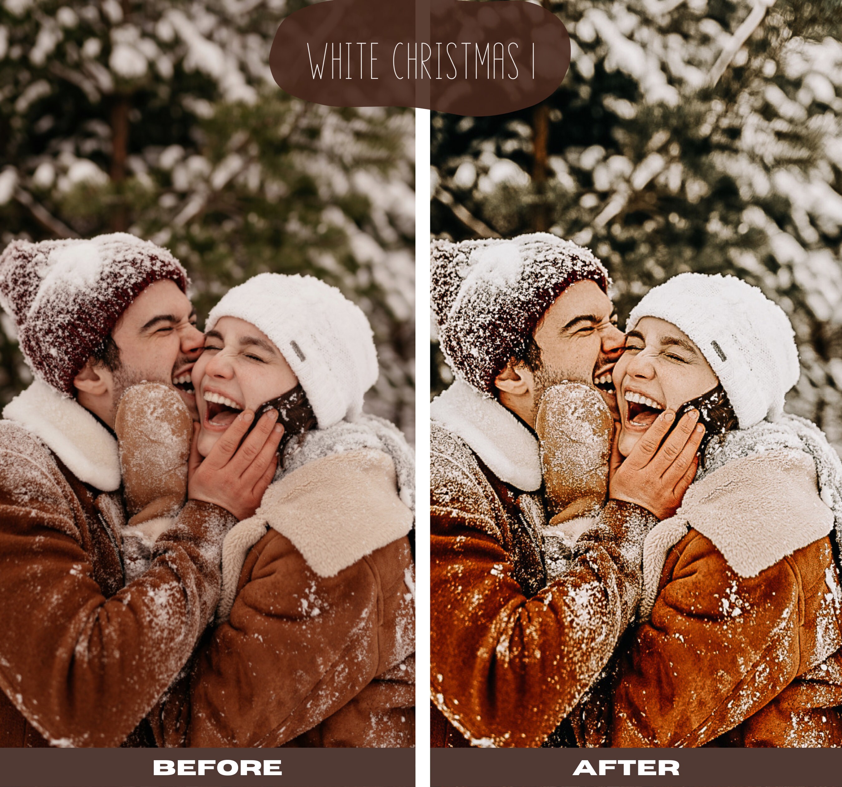 White Christmas Presets for Mobile and Desktop Lightroom, Holiday ...