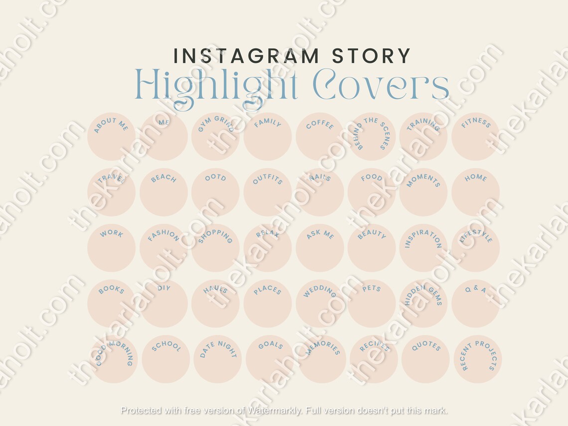 400 Instagram Story Highlight Covers Pack 2 - Etsy