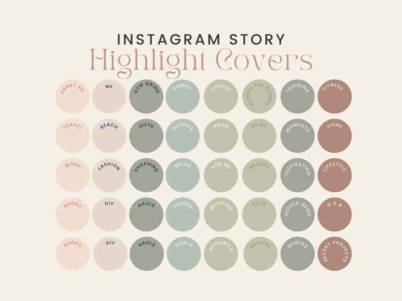 400 Instagram Story Highlight Covers Pack 2 - Etsy