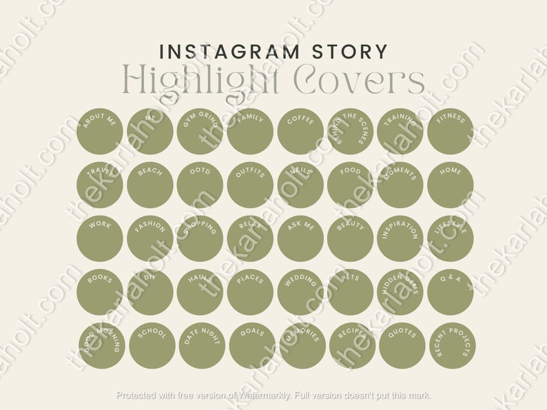 400 Instagram Story Highlight Covers Pack 2 - Etsy