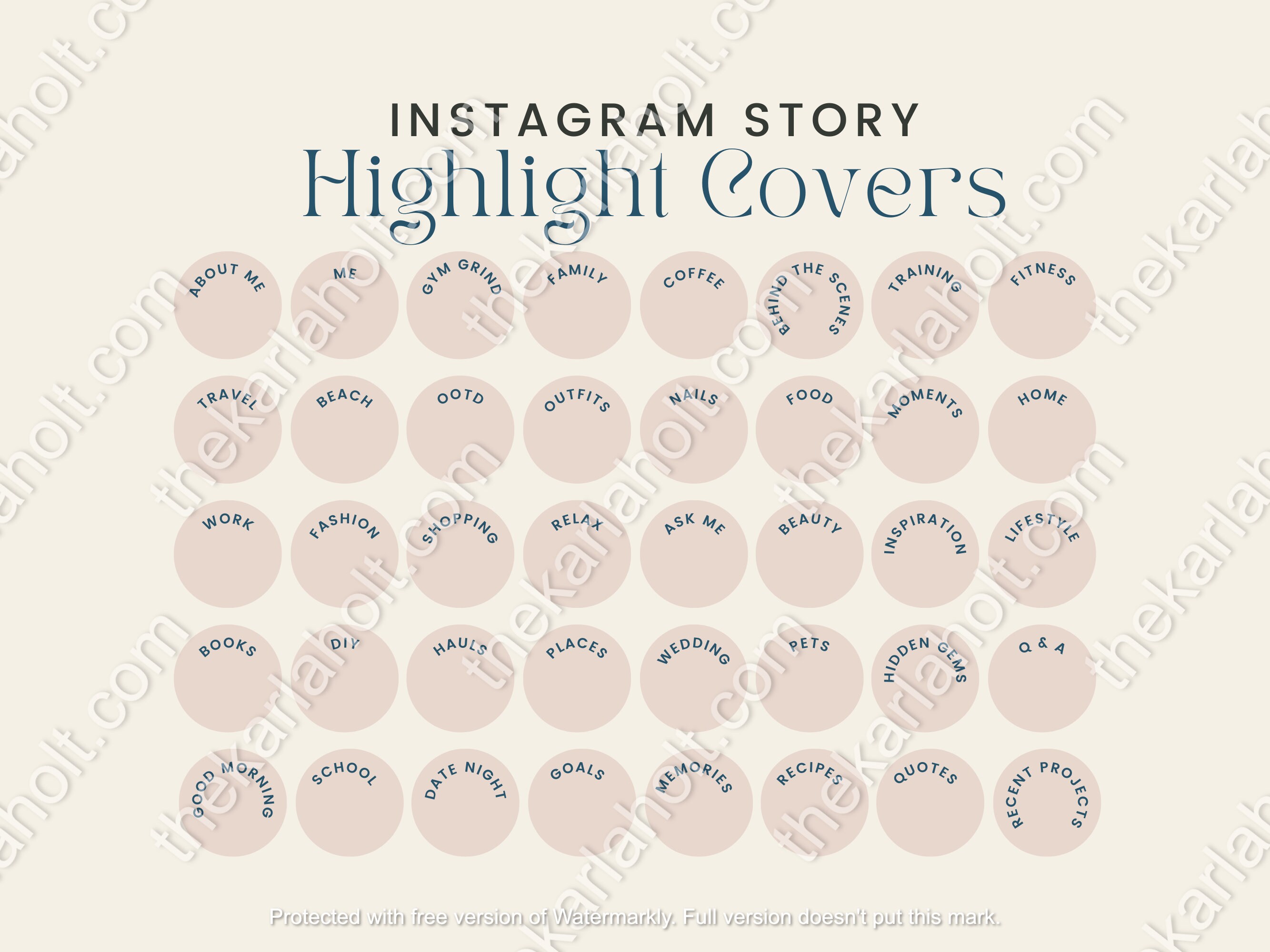 400 Instagram Story Highlight Covers Pack 2 - Etsy