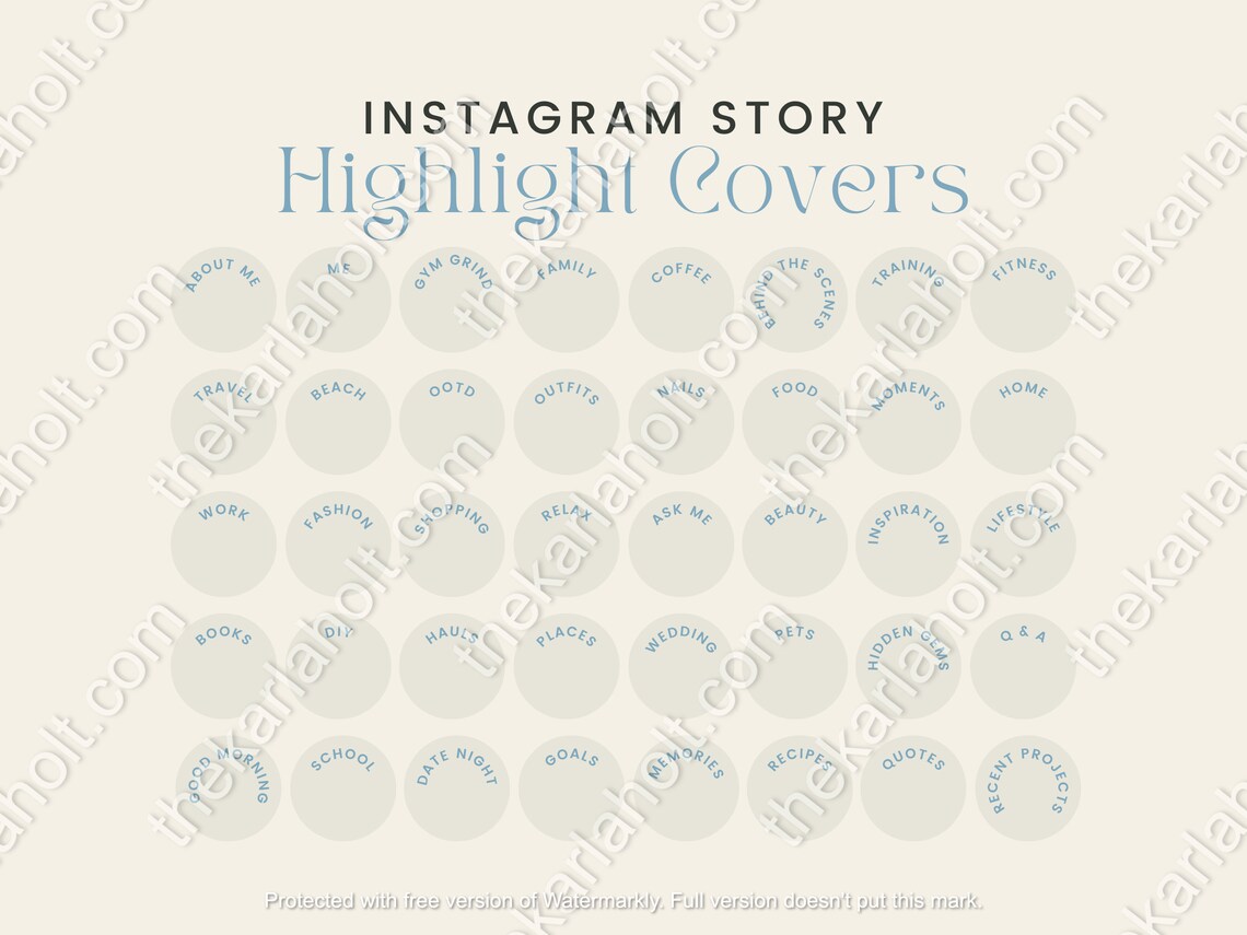 400 Instagram Story Highlight Covers Pack 2 - Etsy
