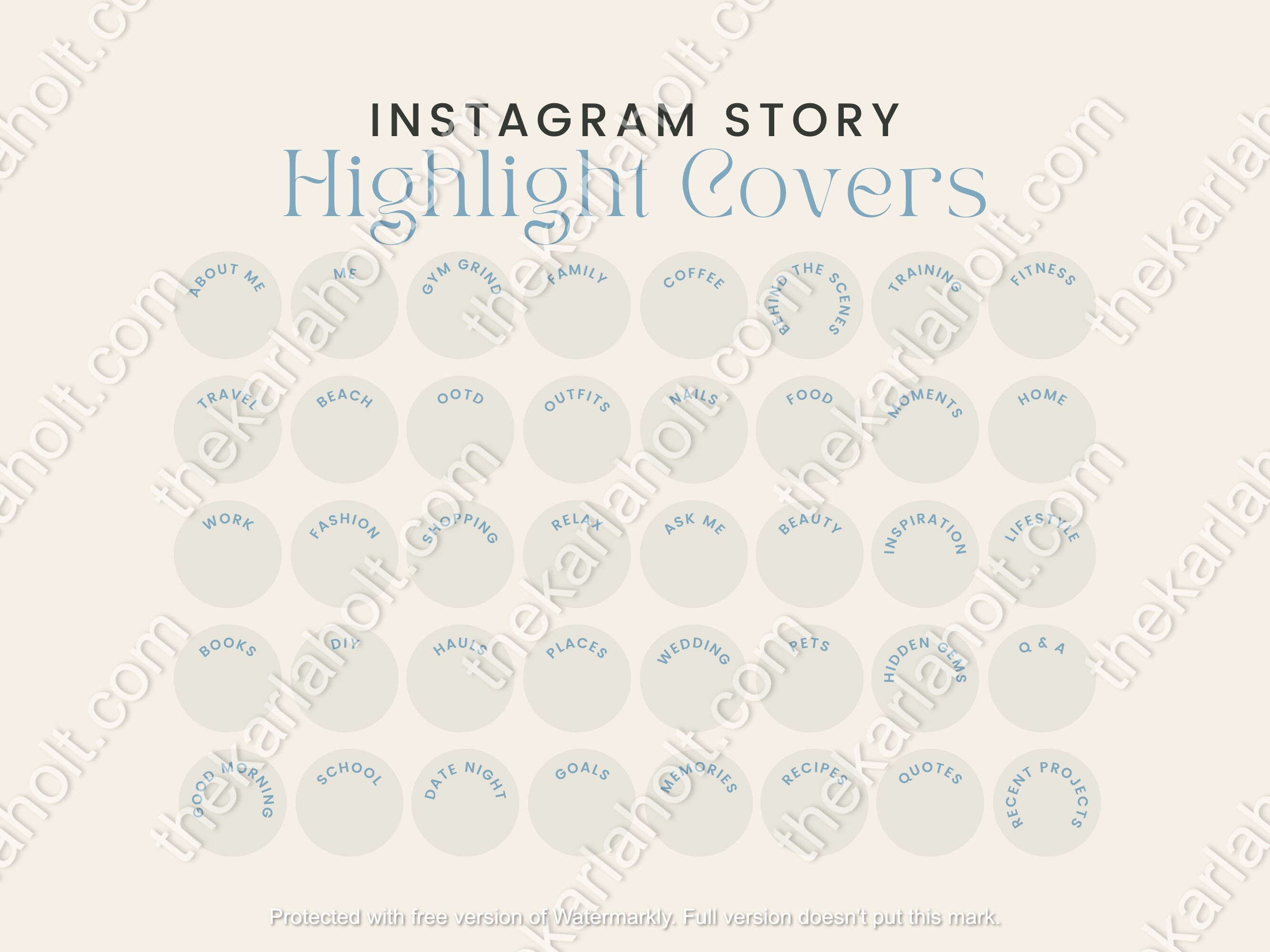 400 Instagram Story Highlight Covers Pack 2 - Etsy