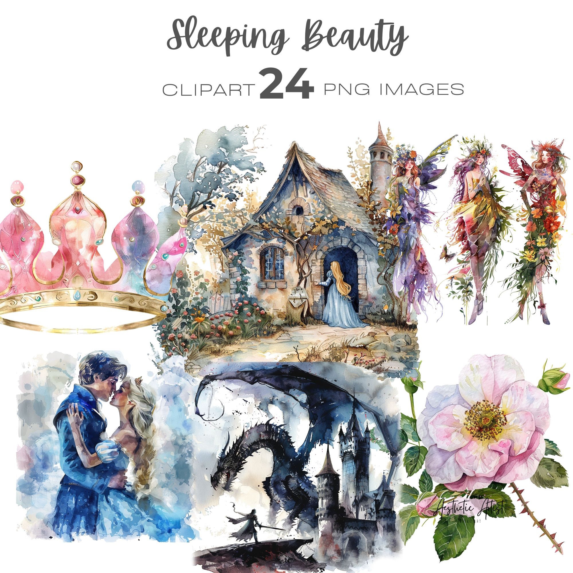 Sleeping Beauty Clipart, Princess Fairy Tale, Maleficent, Prince ...