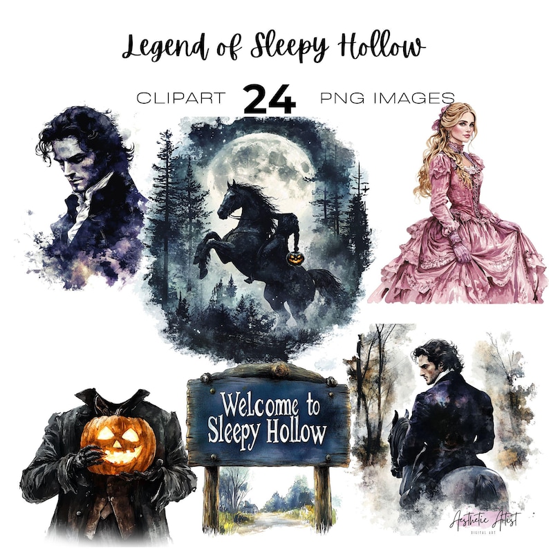 Legend of Sleepy Hollow Clipart, Fairy Tale, Fairy Tale Book, Ichabod ...