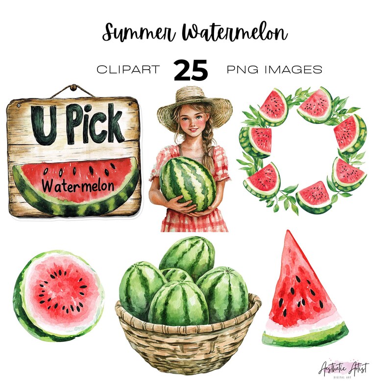 Summer Watermelon Clipart, Picnic Png, Watermelon Farm Clip Art ...