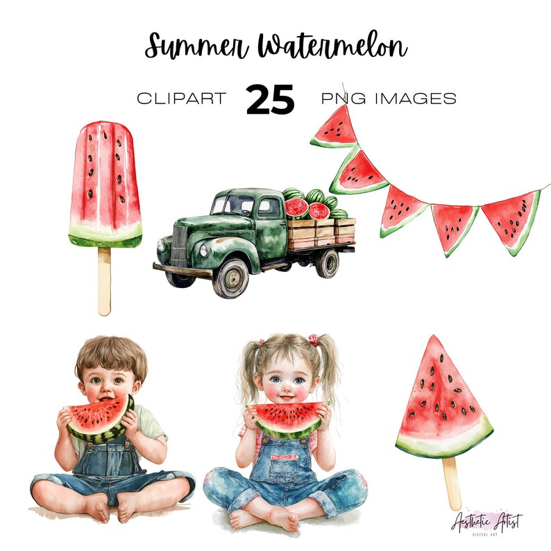 Summer Watermelon Clipart, Picnic Png, Watermelon Farm Clip Art ...