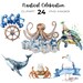 Nautical Celebration Clipart, Seaside Birthday Png, Beach Day Birthday ...