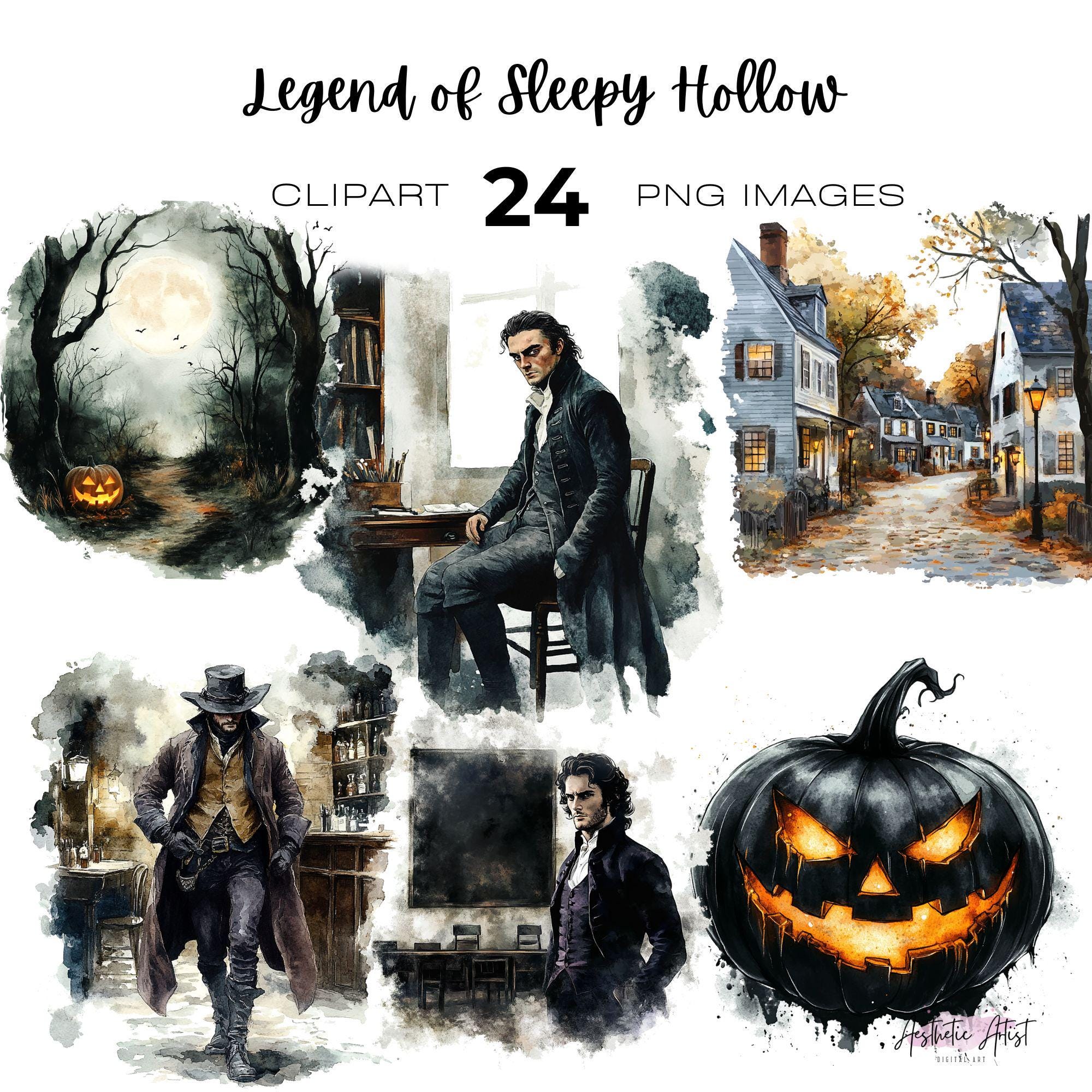 Legend of Sleepy Hollow Clipart, Fairy Tale, Fairy Tale Book, Ichabod ...