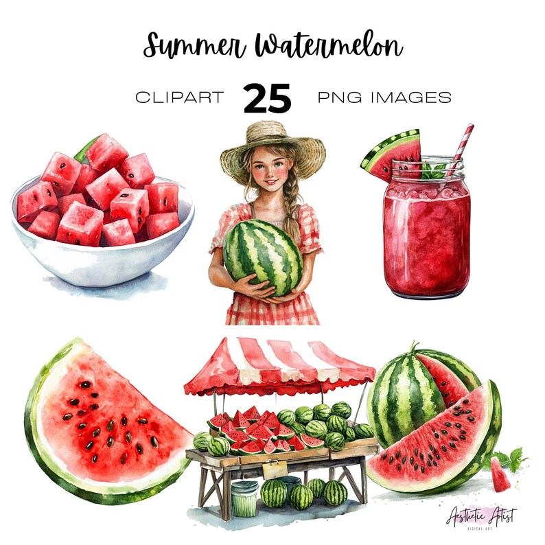 Summer Watermelon Clipart, Picnic Png, Watermelon Farm Clip Art ...