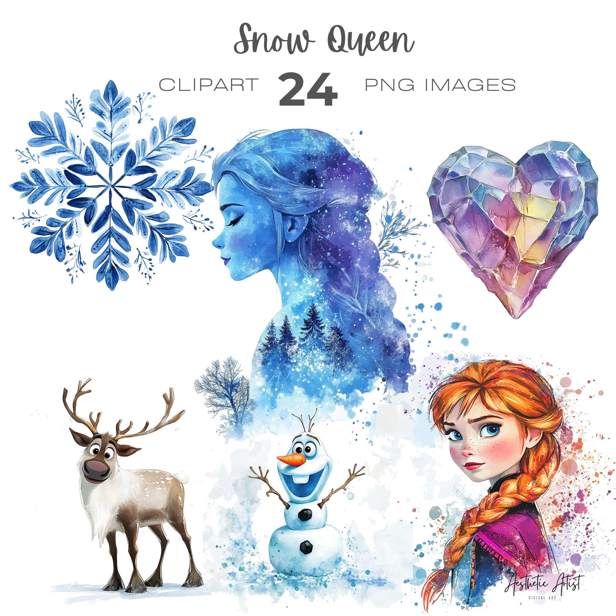 Snow Queen Clipart, Elsa Princess Fairy Tale, Frozen Castle Clipart - Etsy