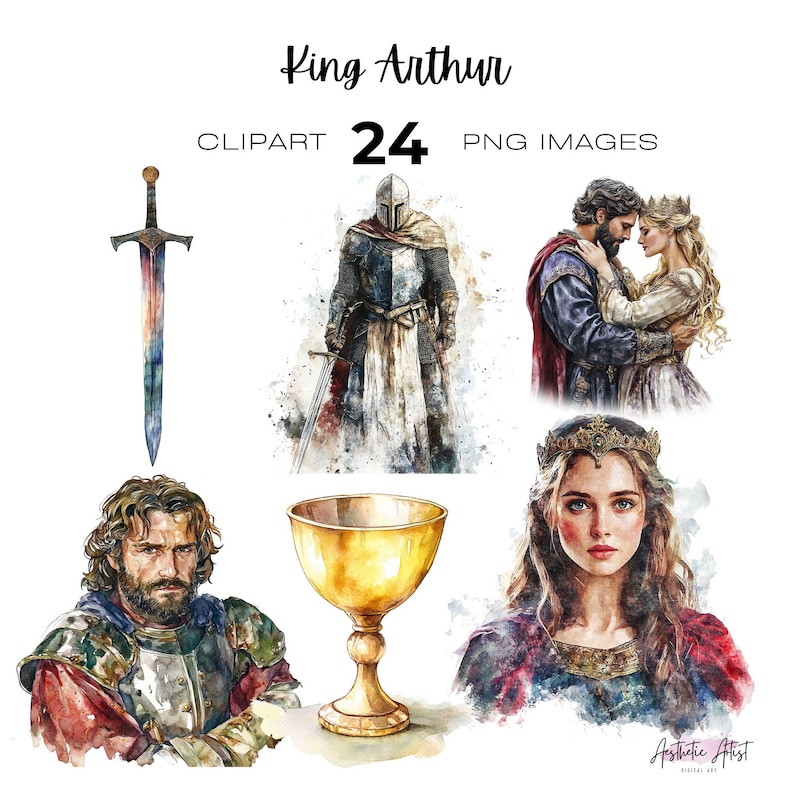 King Arthur Clipart, Legend, Folk Tale Clipart, Camelot, Knights of the ...