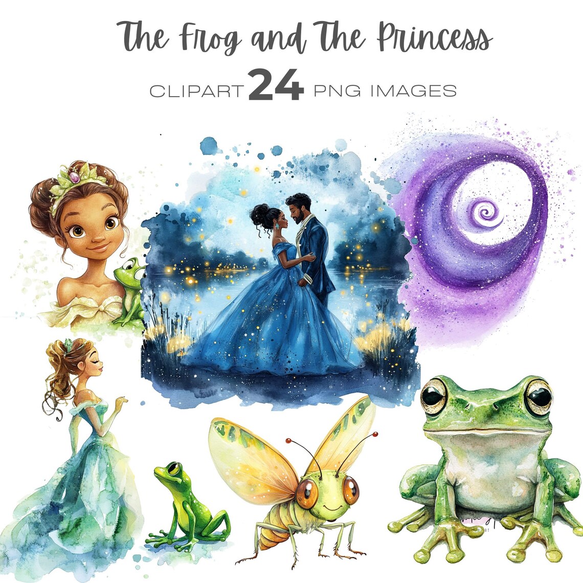 The Frog and the Princess Clipart, Frog Prince Fairy Tale, Fairy Tale ...