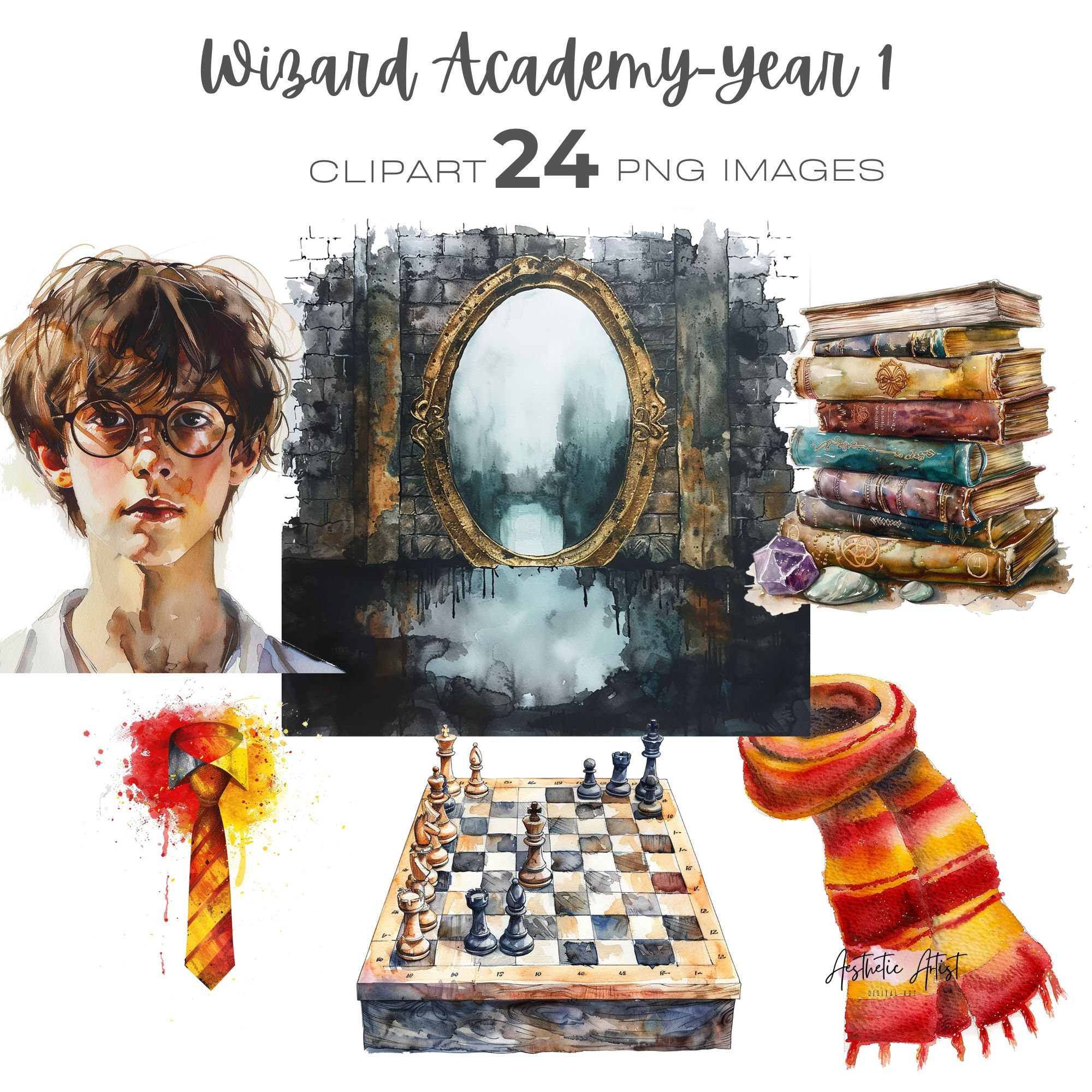Wizard Academy Year 1 Clipart, Witch Png, Magic Clip Art, Mystical ...