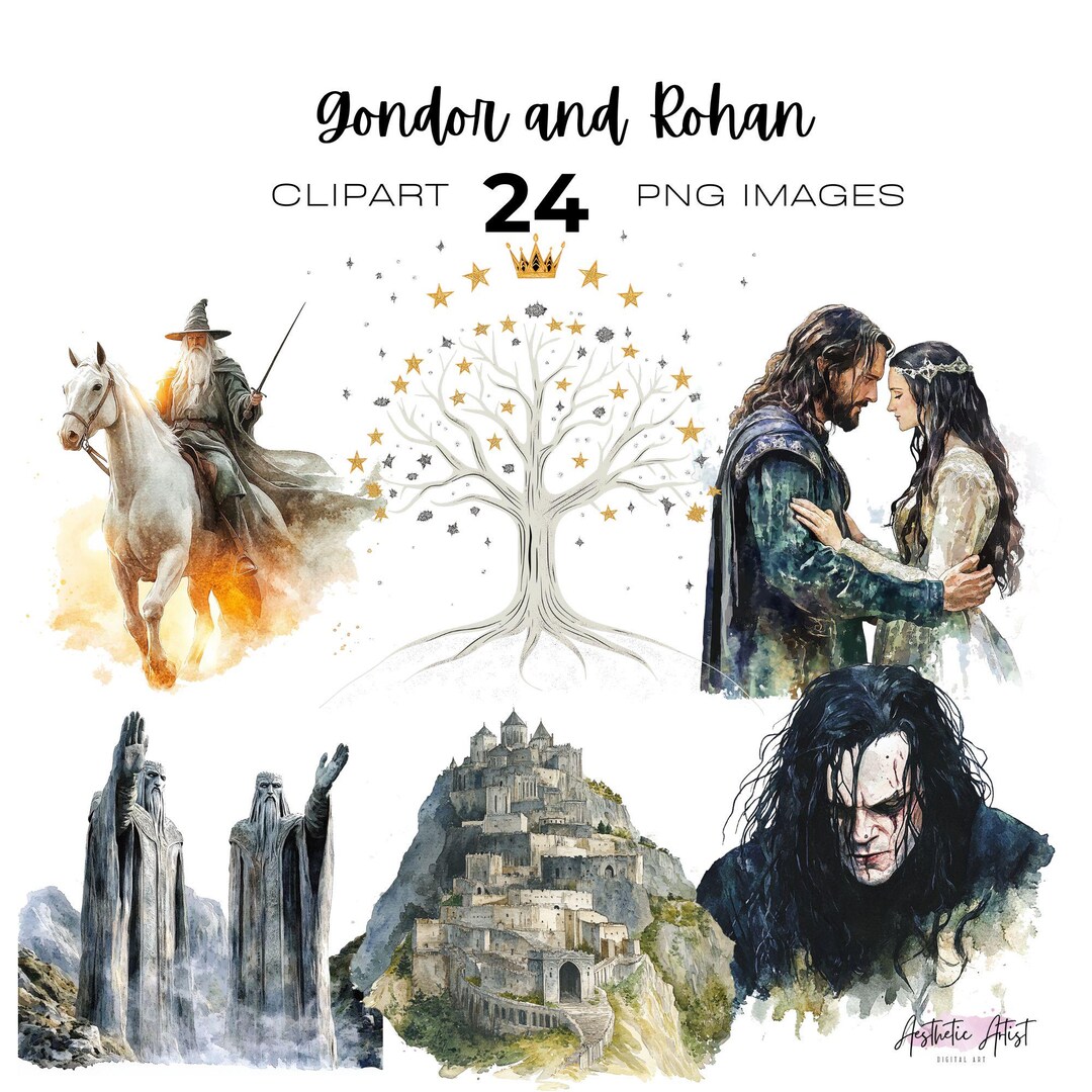 Gondor and Rohan Clipart, LOTR, the Fellowship Clipart, One Ring - Etsy