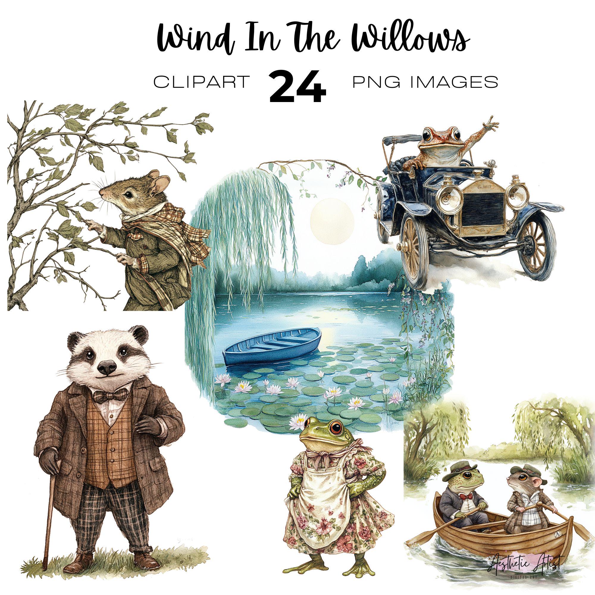 Watercolour Classic Wind in the Willows Clipart, Mr. Toad, Toad Hall ...