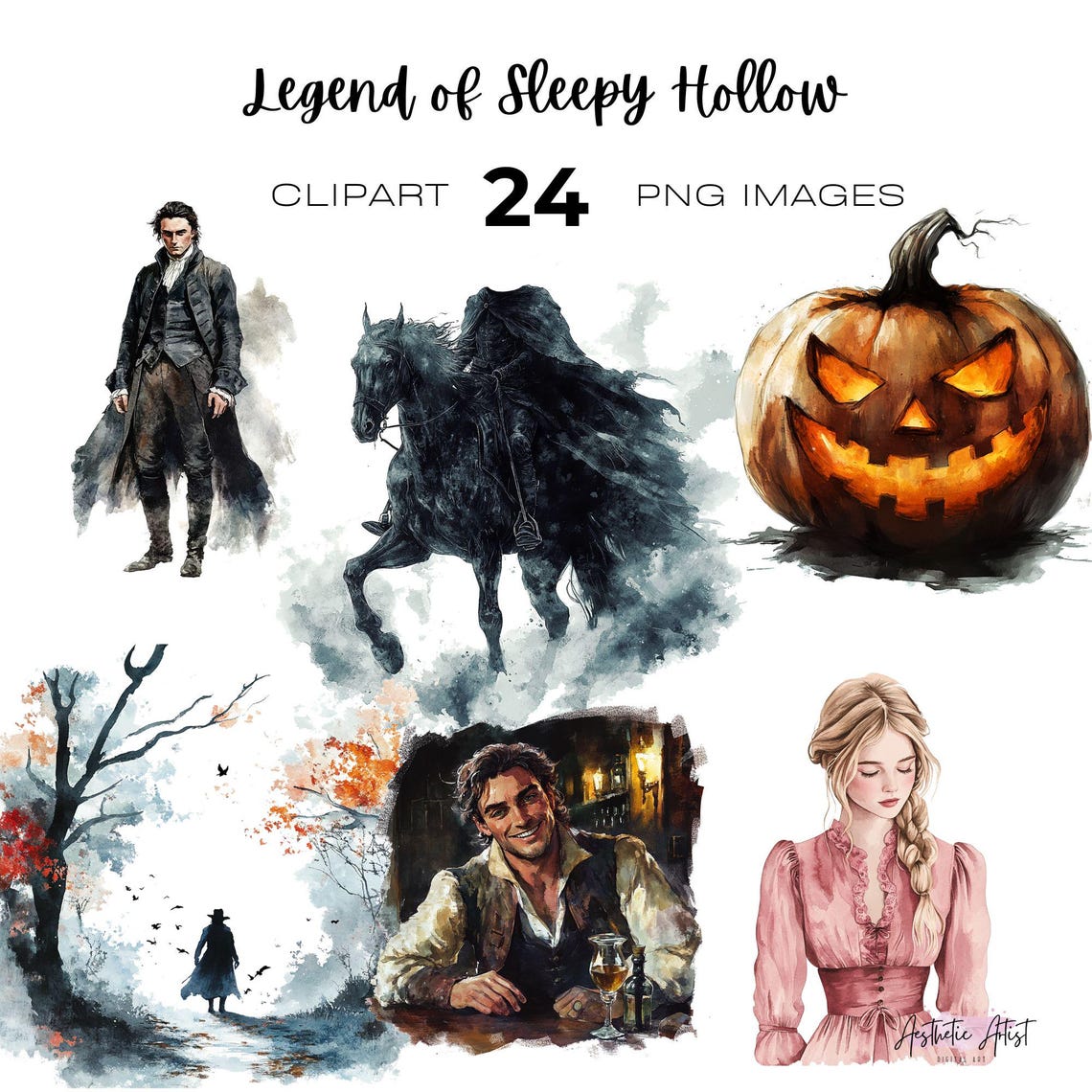 Legend of Sleepy Hollow Clipart, Fairy Tale, Fairy Tale Book, Ichabod ...