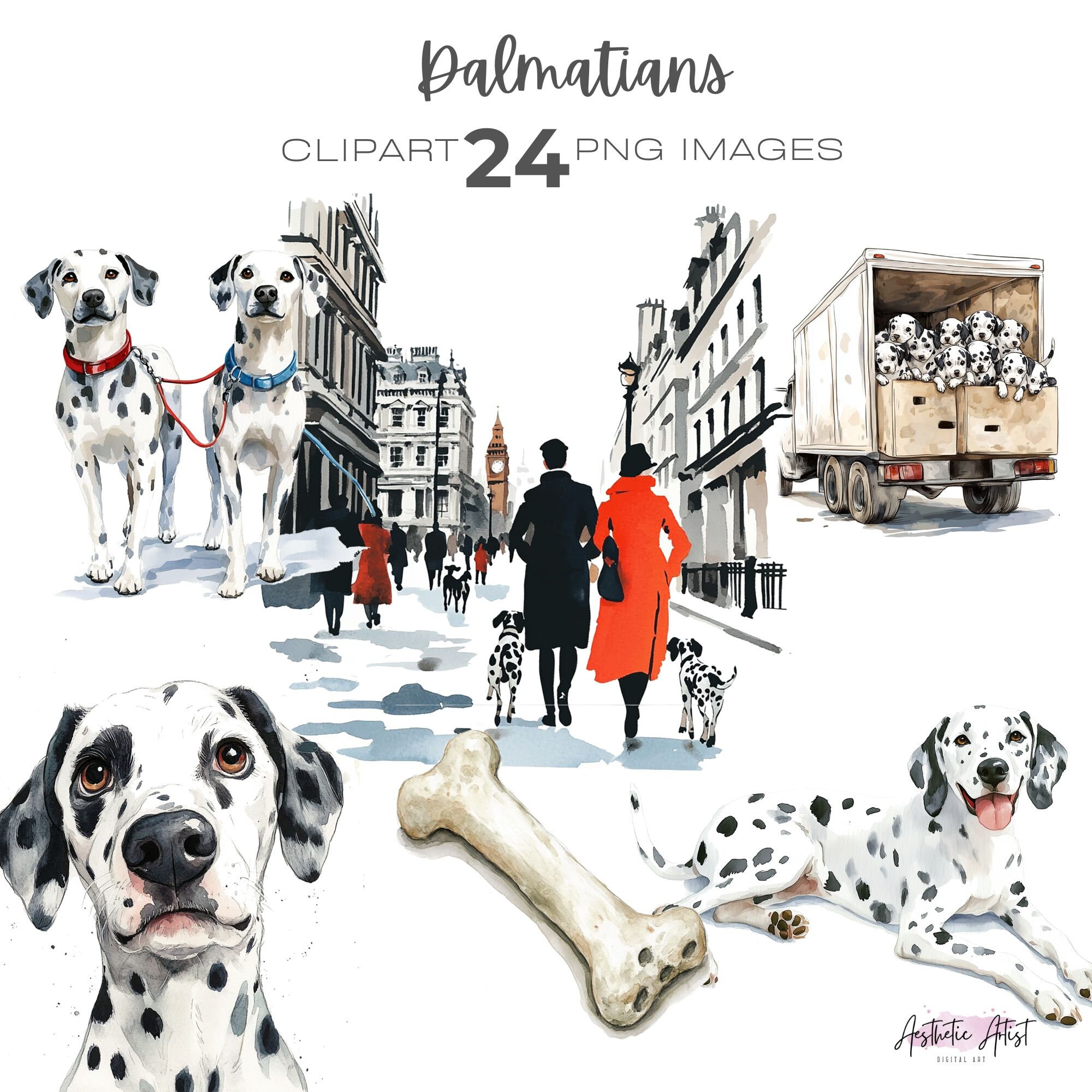101 Dalmatians Clipart, Cruella De Vil Villain, Dalmatian Puppies ...
