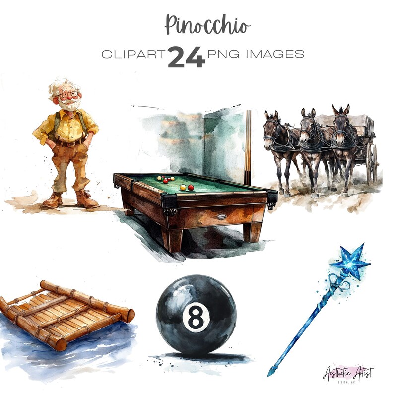 Pinocchio Clipart, Wooden Puppet Fairy Tale, Real Boy Clipart, Geppetto ...