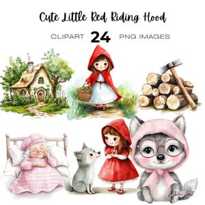 Cute Little Red Riding Hood Clipart, Red Riding Hood Birthday Fairy ...