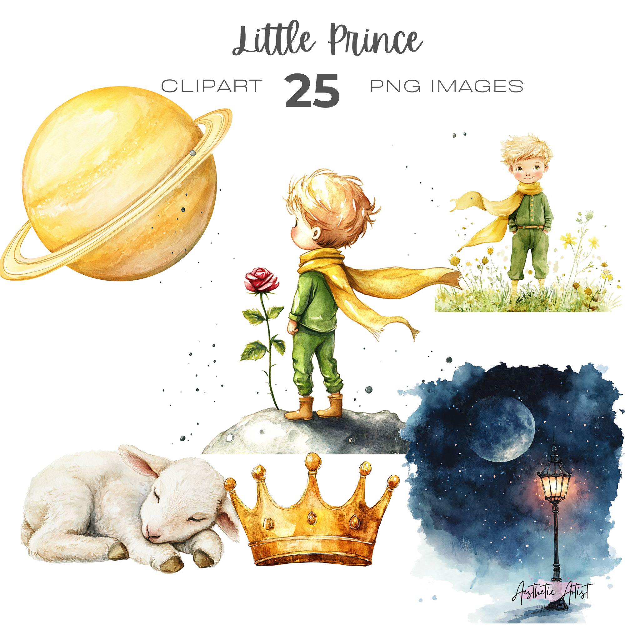 Watercolour Little Prince Clipart, Fairy Tale, Little Pilot Clipart ...