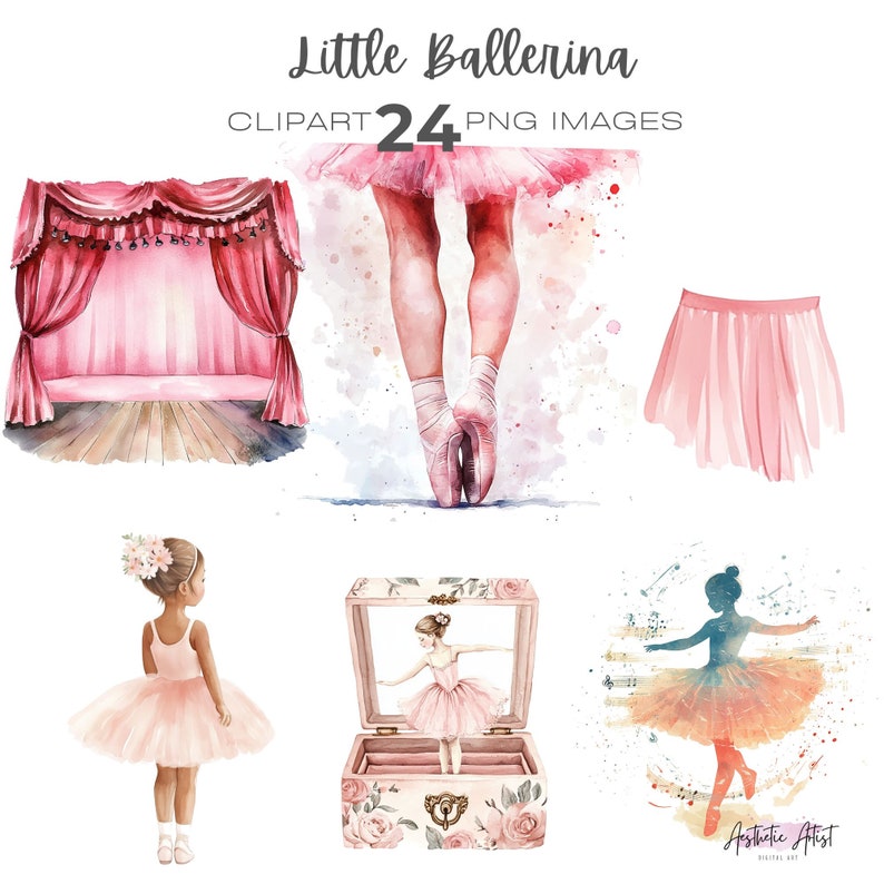 Little Ballerina Clipart, Ballet Fairy Tale, Dance Clipart, Ballet ...