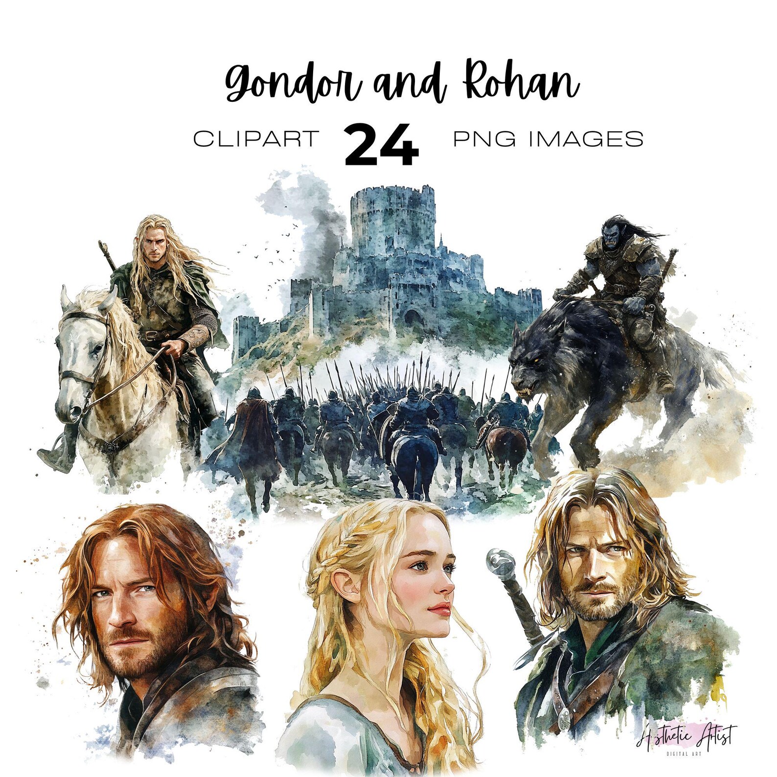 Gondor and Rohan Clipart, LOTR, the Fellowship Clipart, One Ring - Etsy