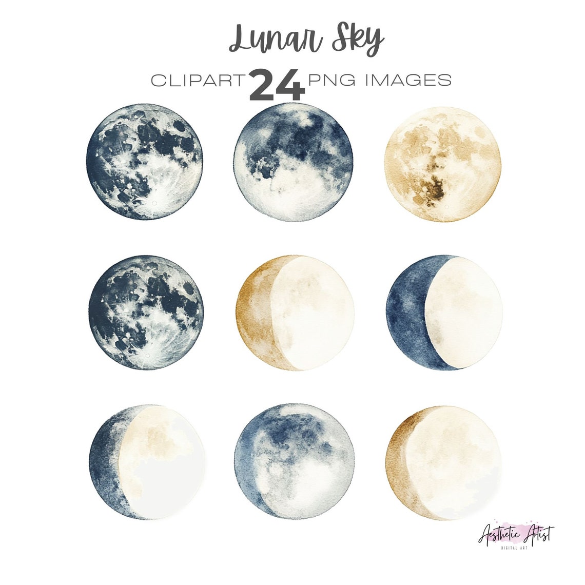 Lunar Sky Clipart, Celestial Png, Night Sky Clip Art, Moon Clipart ...