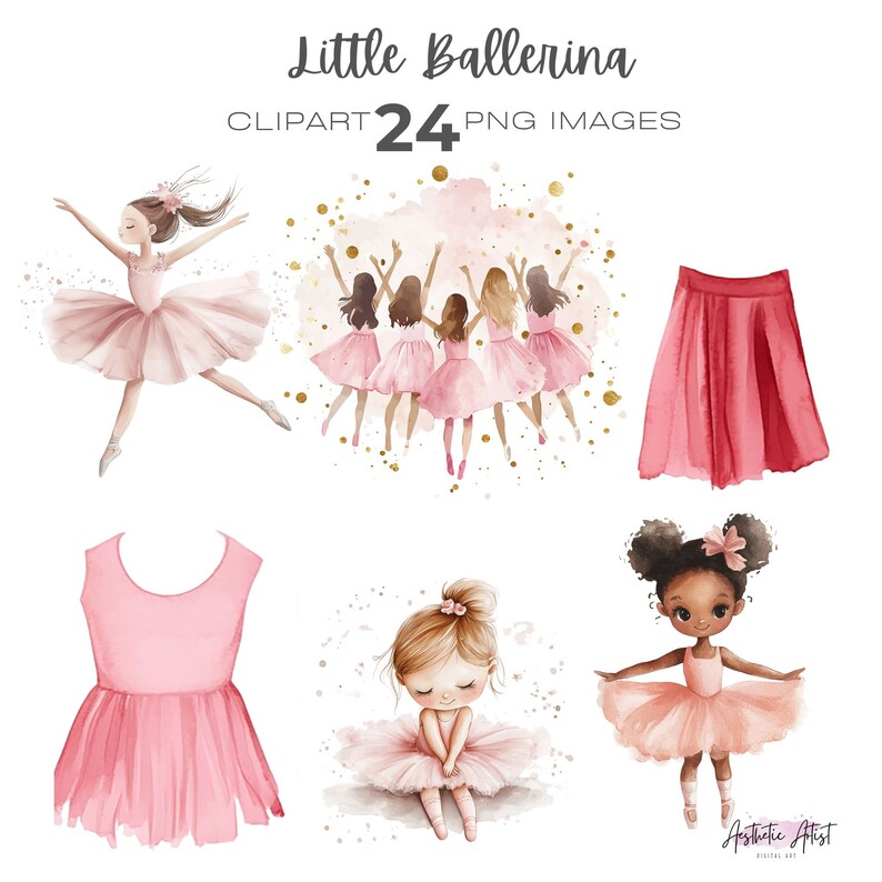 Little Ballerina Clipart, Ballet Fairy Tale, Dance Clipart, Ballet ...