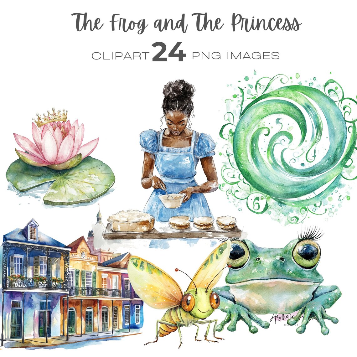 The Frog and the Princess Clipart, Frog Prince Fairy Tale, Fairy Tale ...