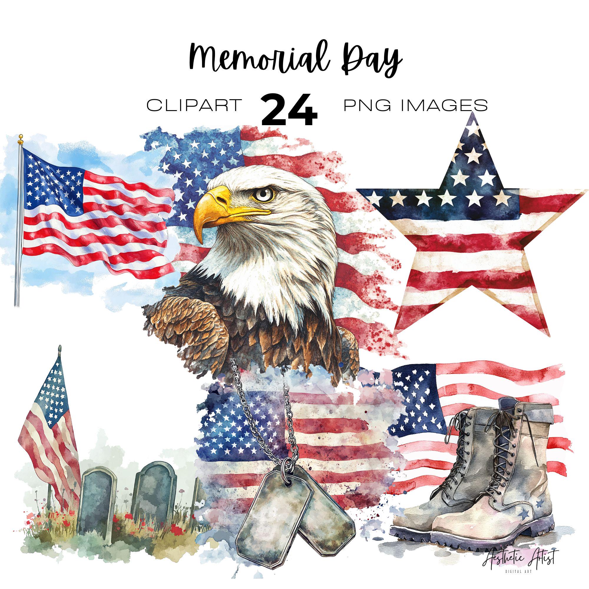 Memorial Day Clipart, Summer Png, Patriotic Clip Art, Remembrance Day ...