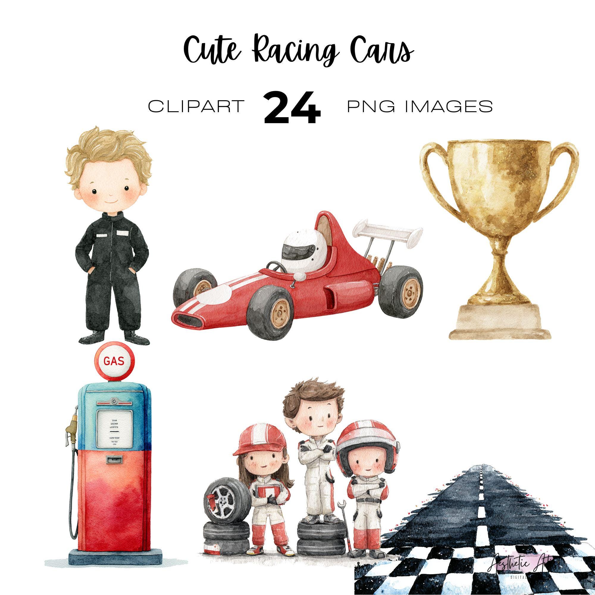 Cute Racing Cars Clipart, Racetrack Png, Race Cars Clip Art, Racecar ...