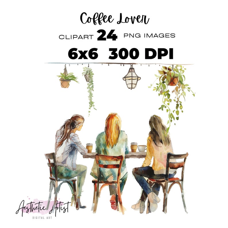 Watercolour Coffee Lover Clipart, Espresso Clipart, Americanno Clipart ...