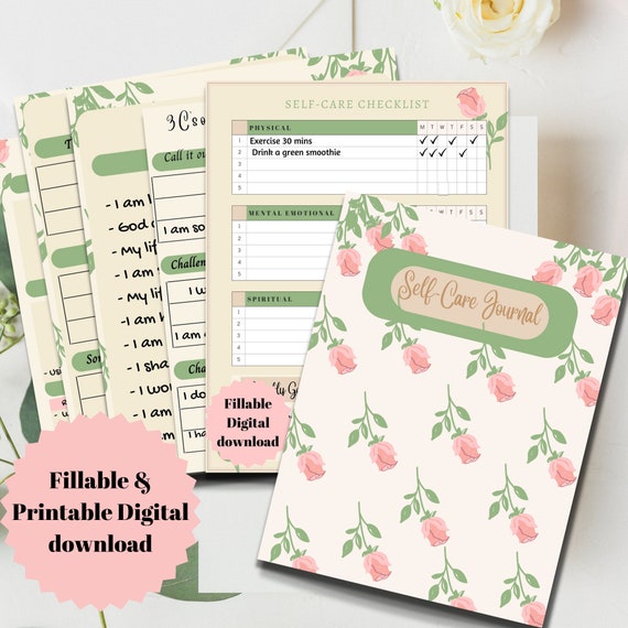 Digital Download Fillable and Printable Self Care Positive - Etsy