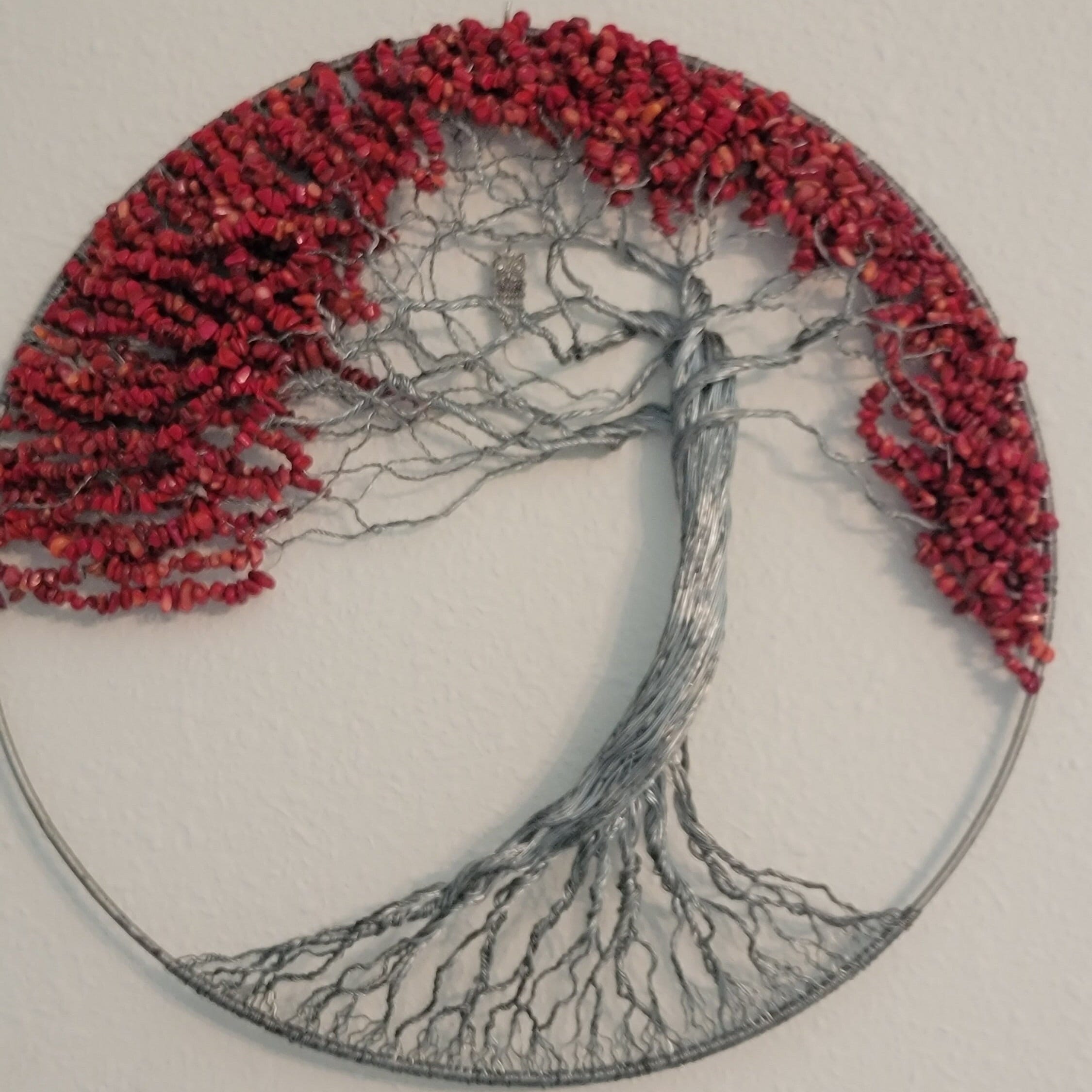 12 Inch Wire Tree of Life Wall Hanging, Gemstone Tree, Wire Wall Decor ...
